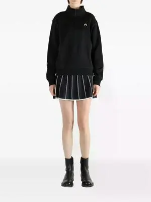 MALBON Zip Sweatshirt - Black