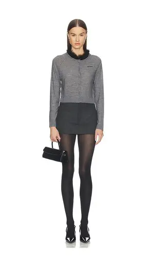 We11Done Feather Collar Cardigan