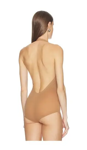 Commando Ballet Deep Plunge Bodysuit - Tan