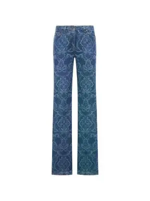 Etro Floral Print Jeans - Blue