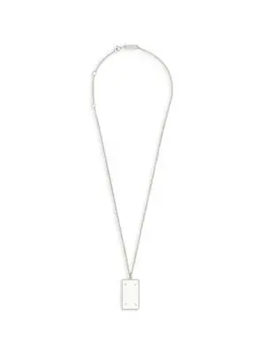 MAISON MARGIELA Tone Four Stitches Pendant Necklace - Silver
