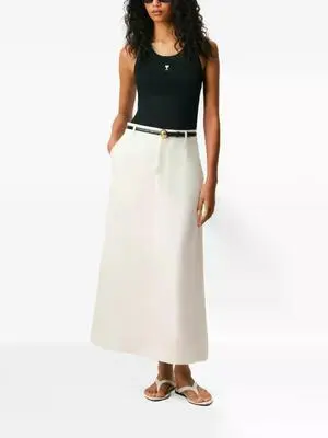 AMI Paris De Coeur Embroidered Ribbed Tank Top