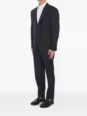 Tagliatore Double-breasted Virgin Wool Suit - Blue