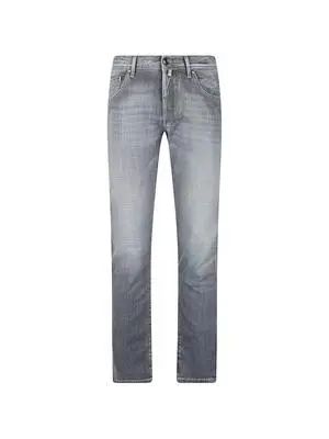 Jacob Cohen Cotton Trousers Grey