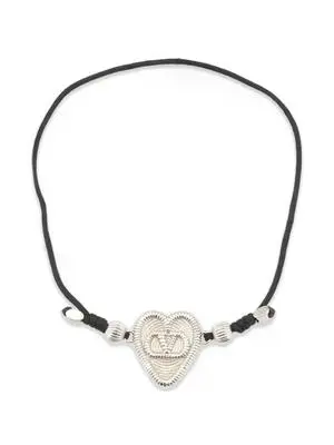 Valentino Garavani Tone Heart Charm Bracelet - Silver