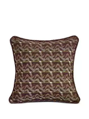 SOHO HOME Fulton Patterned Rope-trim Cushion - Brown