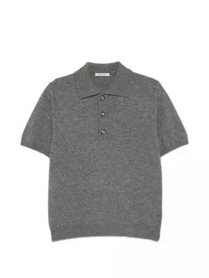 ENTIRE STUDIOS Buttoned Short-sleeve Polo Shirt - Grey