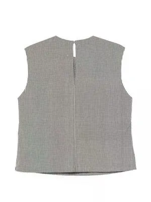 Incotex Sleeveless Gingham Top