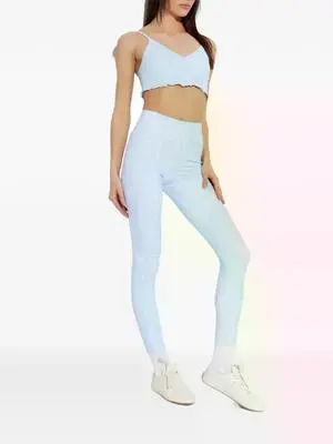 LoveShackFancy Erza Ruffled Bow Top - Blue