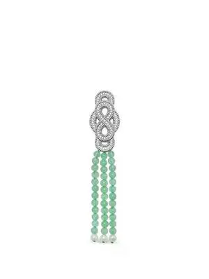 Shanghai Tang Infinite Knot Beaded Drop Earrings