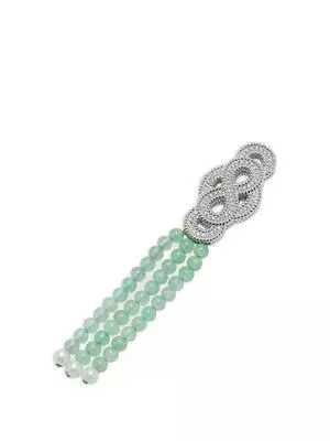 Shanghai Tang Infinite Knot Beaded Drop Earrings