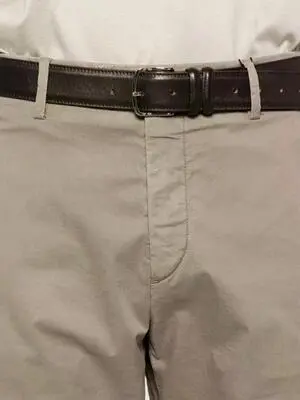 Corneliani Tailored Cotton Shorts With Cuffed Hem - Neutrals