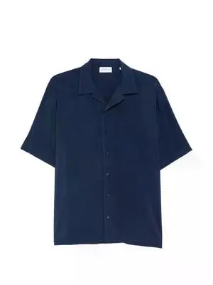 FAMILY FIRST Revere-collar Button-fastening Shirt - Blue