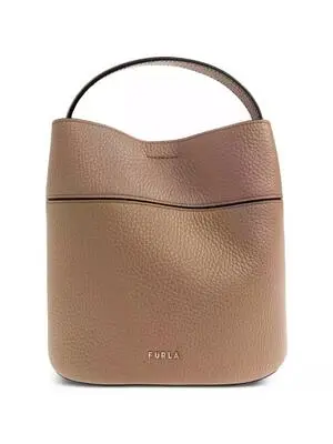 Furla Top Handle Bucket Bag Brown