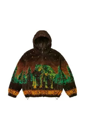 Supreme B.b. Simon Reversible Hooded Fleece Jacket - Brown
