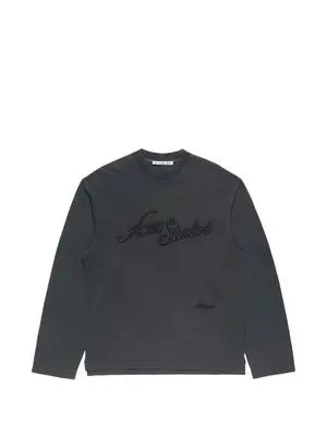 Acne Studios Long Sleeve Logo T-shirt - Grey