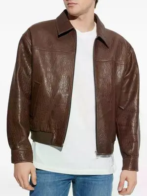 FRAME Leather Zip Jacket