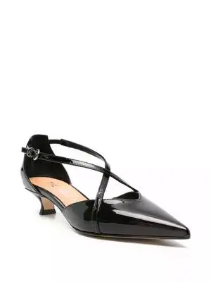 THE SELLER Pointed Toe Buckle Strap Pumps - Black