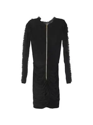 Balmain Ruffled V-neck Mini Dress