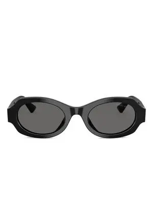 Giorgio Armani Oval Frame Sunglasses - Black