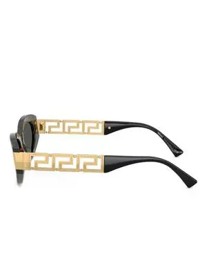 Versace Oval Frame Sunglasses - Brown