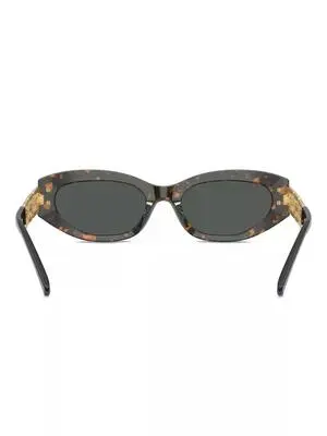 Versace Oval Frame Sunglasses - Brown