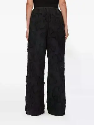 3.1 Phillip Lim Floral Appliqué Wide-leg Trousers - Black
