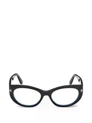 TOM FORD T-detail Cat Eye Glasses - Black