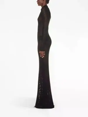 Off-White Netted Maxi Polo Dress