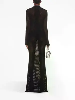 Off-White Netted Maxi Polo Dress