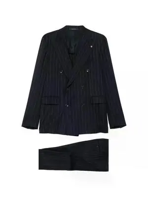 Tagliatore Pinstripe Suit Blue