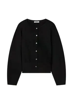 STUDIO TOMBOY Round Neck Cardigan - Black