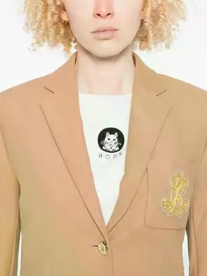 Ralph Lauren Embroidery-detail Chest-pocket Blazer