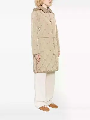 Ralph Lauren Quilted Hooded Coat - Neutrals
