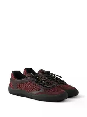 Prada Speedrock Mesh Fabric Sneakers - Red