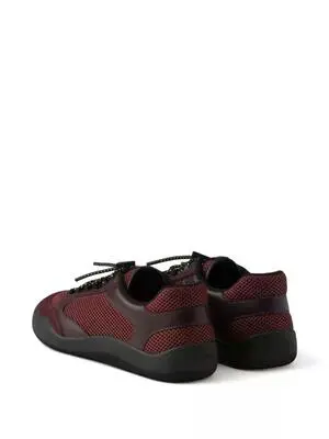 Prada Speedrock Mesh Fabric Sneakers - Red