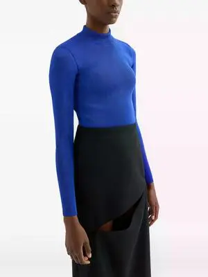 JIL SANDER Mock Neck Ribbed Knit Jumper