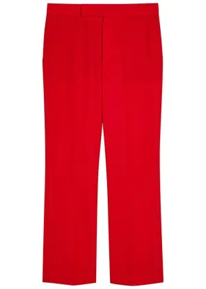 Maria Mcmanus High-waisted Stretch-wool Cropped Trousers
