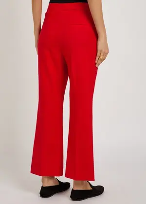 Maria Mcmanus High-waisted Stretch-wool Cropped Trousers
