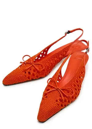 Jacquemus Woven Leather Slingback Pumps