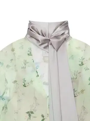 Givenchy Floral Pussy-bow Blouse