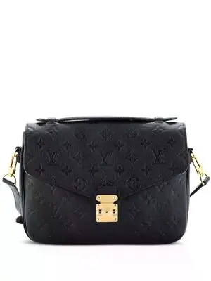LOUIS VUITTON Monogram Empreinte Leather Pochette Métis Crossbody Bag - Black