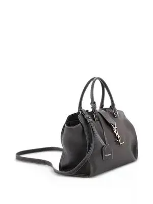 Saint Laurent Monogram Cabas Baby Satchel - Grey