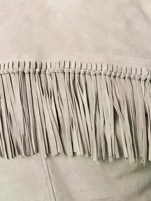 Amiri Textured Suede Fringe Shirt Jacket