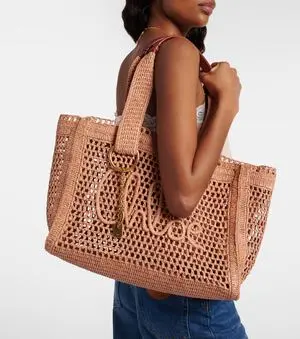 Chloé Raffia Tote Bag - Brown