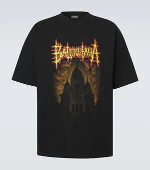 Balenciaga Printed Cotton Jersey T-shirt
