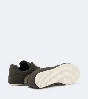 Rick Owens Minimal Suede Lace-up Sneakers - Grey