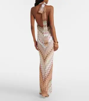 Missoni Halterneck Lame Maxi Dress