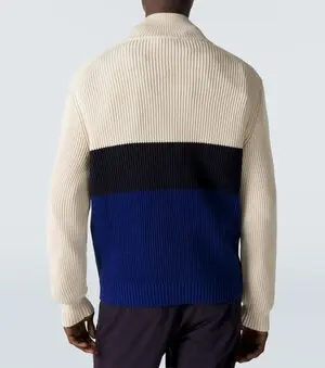 Dunhill Colorblocked Cotton And Silk Sweater