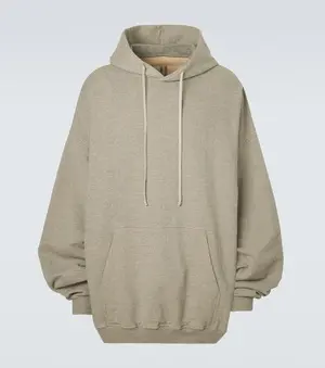 Rick Owens Hun Cotton-blend Jersey Hoodie - Grey